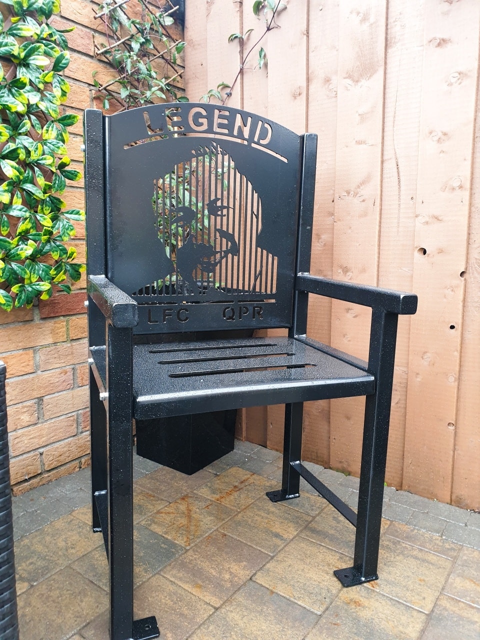 Portrait Benches - custom laser cut portraits from steel