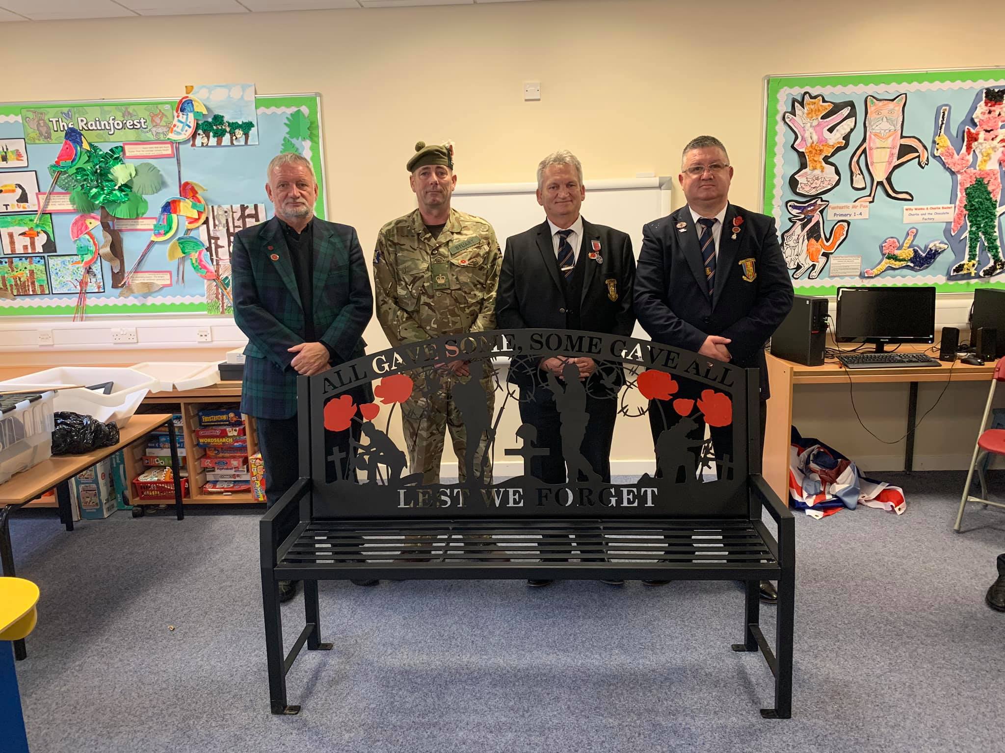 War Memorial Benches - Laser cut custom steel war benches